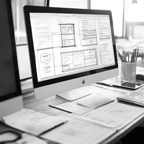 Modular Wireframe For A Portfolio Site Premium Ai Generated Image