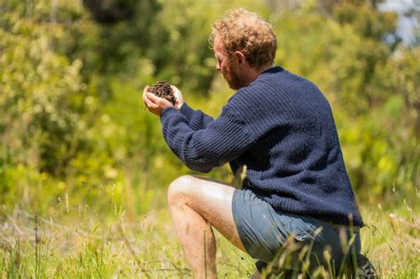 Premium Photo Plant And Soil Agronomy By A Farmer In A Field On A Farm