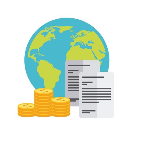 국제 증권 거래소 아이콘 프리미엄 벡터