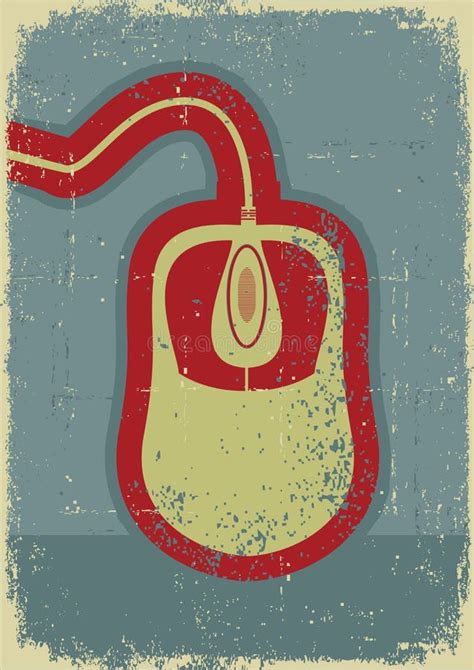 Computer Mouse Grunge Symbol Stock Vector Illustration Of Business Computer 27271827