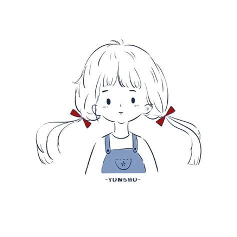 简笔女孩 高清图片，堆糖，美图壁纸兴趣社区