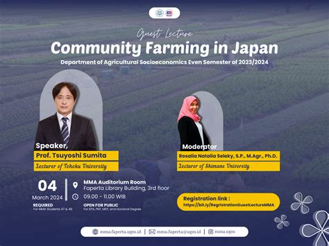 Guest Lecture Community Farming In Japan Mma Faperta
