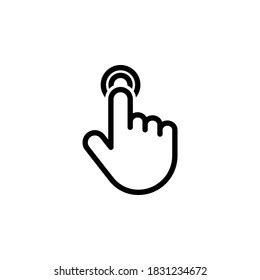 Click Hand Icon Pointer Vector Finger Stock Vector Royalty Free