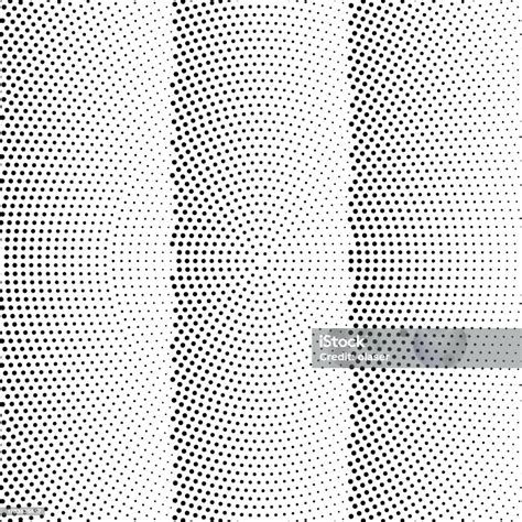 Halftone Dot Gradient Pattern Transitioning From Black To White Stock