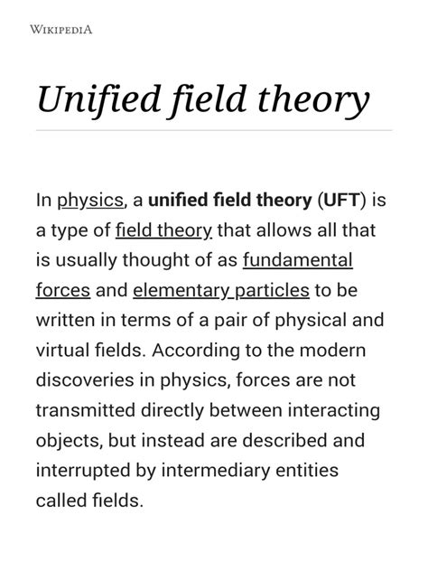 Unified Field Theory Pdf Field Physics Applied And Interdisciplinary Physics