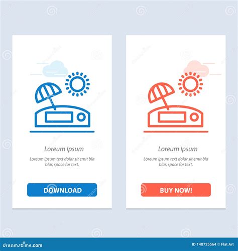 Web Blue And Red Download And Buy Now Web Widget Card Template Stock