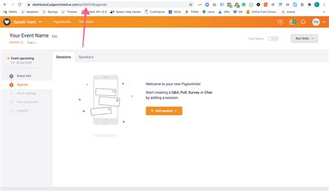 embedding on the virtual event page splash help center