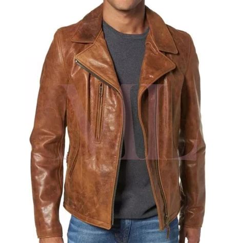 Brown Leather Trucker Jacket For Men Pure Suede Coattrendy Handmade