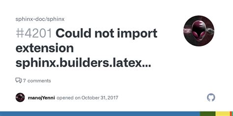 Could Not Import Extension Sphinx Builders Latex Exception Cannot Import Name EscapeFormatter