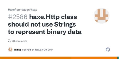 Haxe Class Should Not Use Strings To Represent Binary Data Issue HaxeFoundation