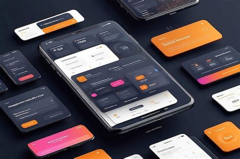 premium photo website and app uiux illustration mockup