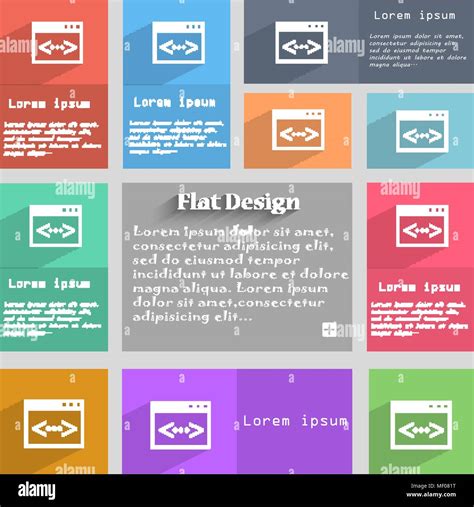 Code Sign Icon Programmer Symbol Set Of Colored Buttons Vector Illustration Stock Vector