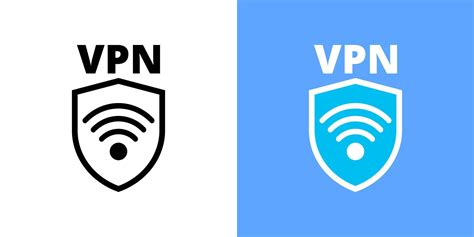 White And Blue Vpn Logo In Flat Style For Printing And Design Vector