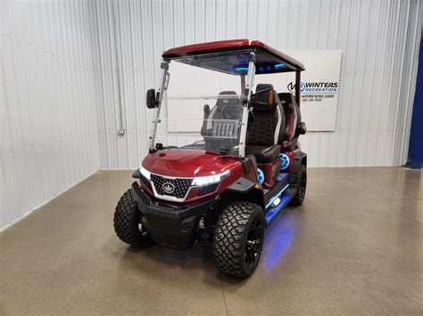 2025 Evolution D Max Xt4 Lithium Ion Golf Cart Flamenco Red Winters