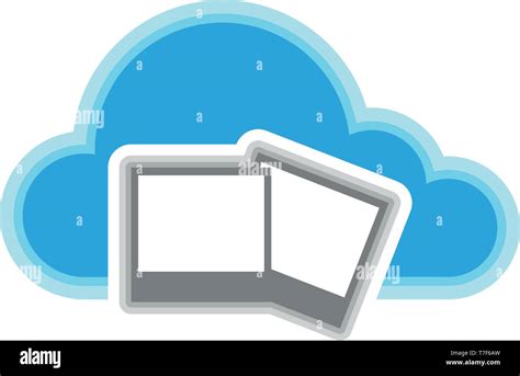 Cloud Computing Icon With Photos Symbols Stock Vector Image And Art Alamy