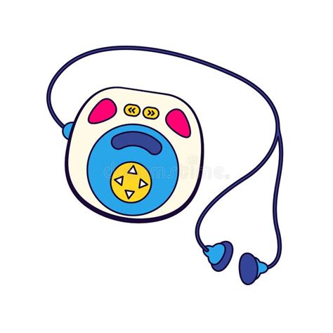 Vector Icon Of 90s Cd Player Digital Music Sign Stock Vector Illustration Of Sign Graphic