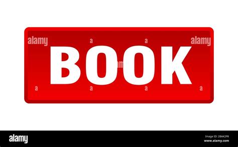 Book Button Book Square Red Push Button Stock Vector Image And Art Alamy
