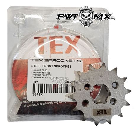 Piñon Tex Yamaha Xtz Fz Ybr Dt Powertech Motos Motocross Gear Parts