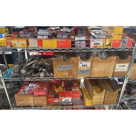 4 Wooden Crates Of Assorted Cam Locks Door Stops And Locksmith Pad