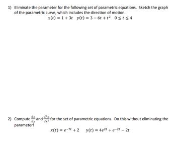 Answered Eliminate The Parameter For The Bartleby