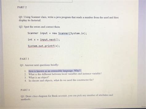 Solved PART Q Using Scanner Class Write A Java Program Chegg
