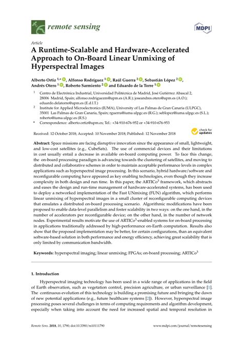 Pdf A Runtime Scalable And Hardware Accelerated Approach To On Board