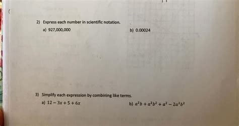 solved 1 express each number in scientific notation a