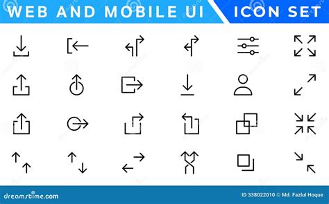 Ui Icons Set Vector For Mobile Web Social Media Business User Interface Elements For