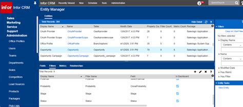 Infor Crm Stage Filter Customer Fx