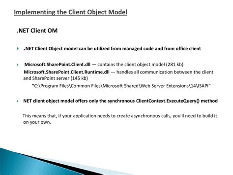 Developing Solutions For Sp2010 Using The Client Object Model Ppt Download