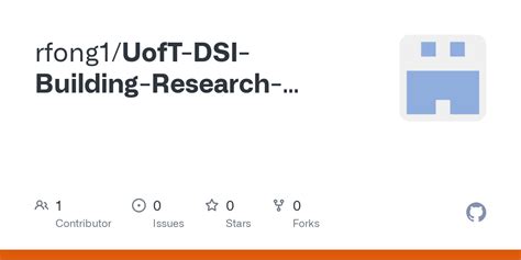 github rfong1 uoft dsi building research software