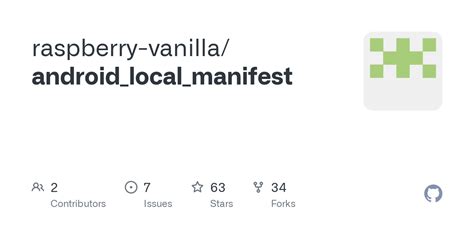 GitHub Raspberry Vanilla Android Local Manifest