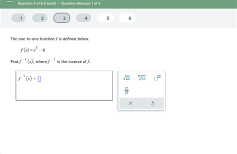Solved The One To One Function F Is Defined Below F X X36 Chegg Com