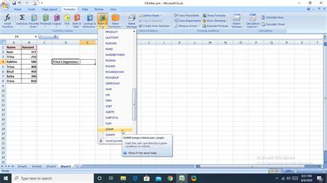 SUMIF Function Computer Education From Basic To Programming