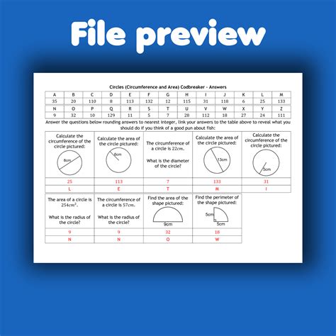 Circles Circumference And Area Codbreaker Andy Lutwyche