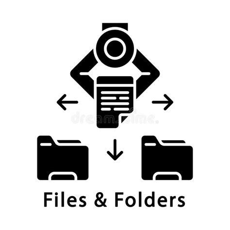 Files And Folders Color Icon Stock Vector Illustration Of Document