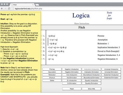 Fitch Example 3 Fitch System Of Formal Logic Cos2661 Studocu