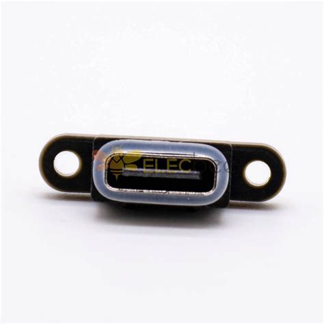 Waterproof Usb C Connector Ipx Smt Pin With Waterproof Rubber Ring With Holes