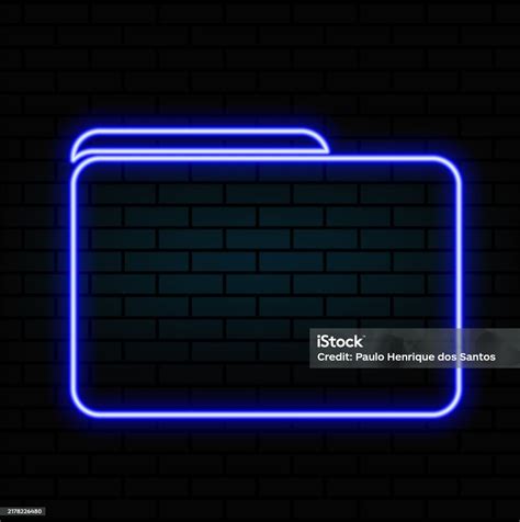 윤곽선 네온 파일 폴더 아이콘입니다 문서 기호가 있는 빛나는 네온 폴더 프레임입니다 비즈니스 보고서 폴더 문서 저장소 계약 및 인증서 디렉토리 계약서 시트 벡터 아이콘