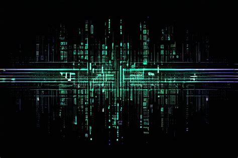 Matrix Code With Ascii Combineda Matrix Code Image With An Ascii Stock Illustration