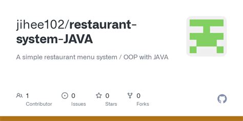 Github Jihee102 Restaurant System Java A Simple Restaurant Menu