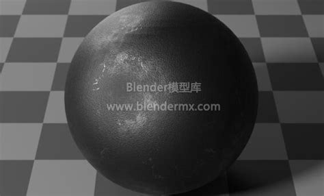 Blender 黑色纹理金属材质球纹理贴图下载 Blender模型库