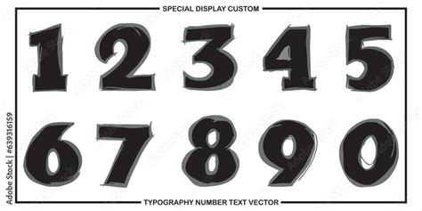 assorted digital custom vector numbers minimum color gradation dark