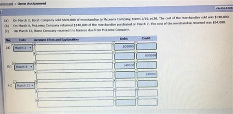 solved signment open assignment calculator a on march 2