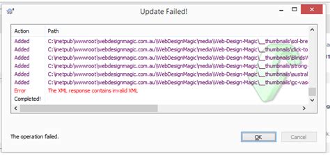 The Xml Response Contains Invalid Xml