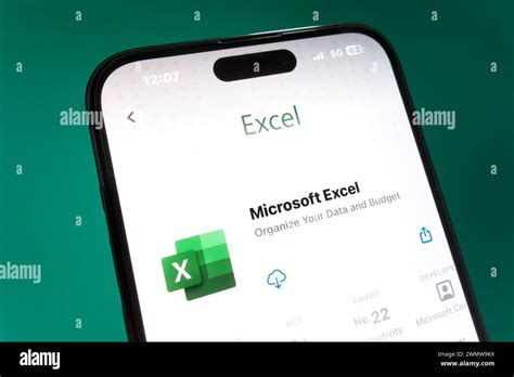 nanning china feb 26 2024 microsoft excel app on a smartphone