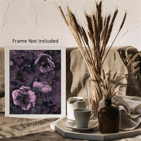 Posterizer 1 Pcs Wild Purple Flowers And Background Ferly Chic Art