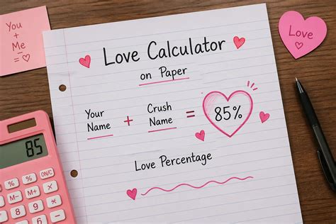 How To Use A Love Calculator On Paper Easy Step By Step