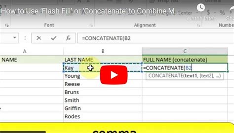 How To Use ‘flash Fill Or ‘concatenate To Combine Multiple Columns