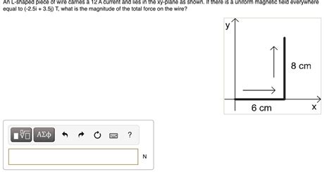 Solved An L Shaped Piece Of Wire Carries A 12 A Current And Lies In